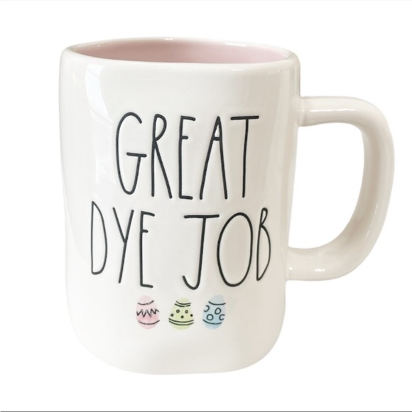 Rae Dunn | Other | Rae Dunn Great Dye Job Mug With Pink Interior | Poshmark